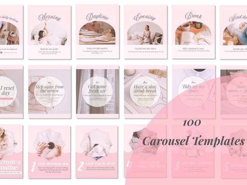600 Pink Instagram Templates for Canva - Etsy