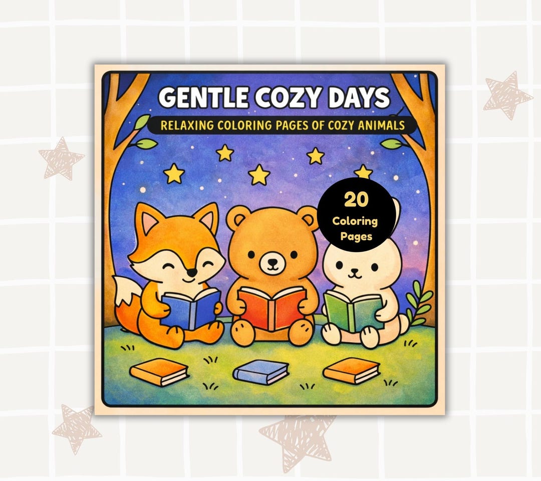 Cozy Coloring Books- Bold & Easy Coloring Pages -cozy Coloring Pdf ...