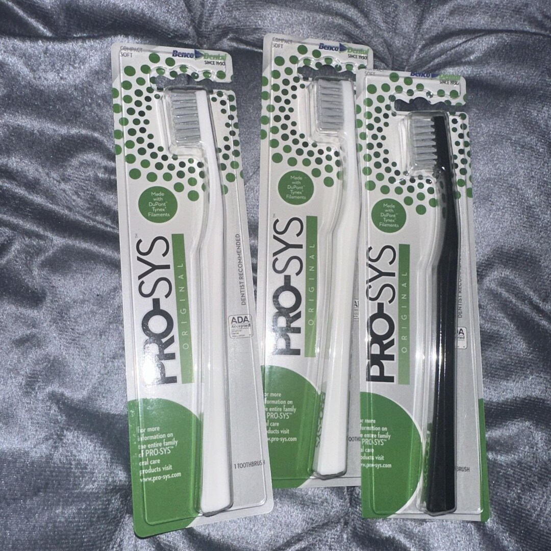 Benco Dental Pro-sys Original Compact Soft Adult Toothbrush Lot of 3 ...