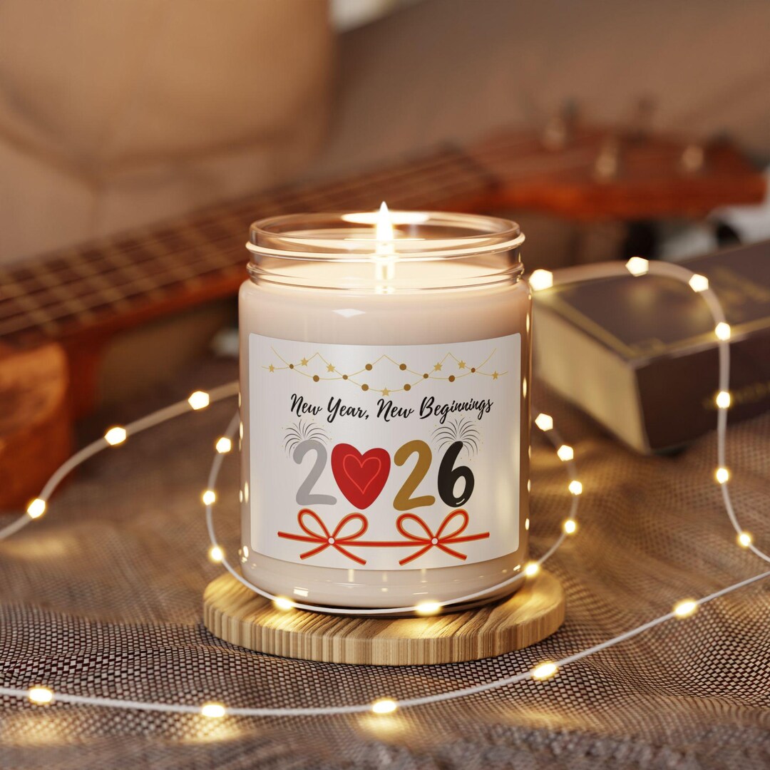 New Year 2026 Heart Countdown Candle | Soy 9oz - Etsy