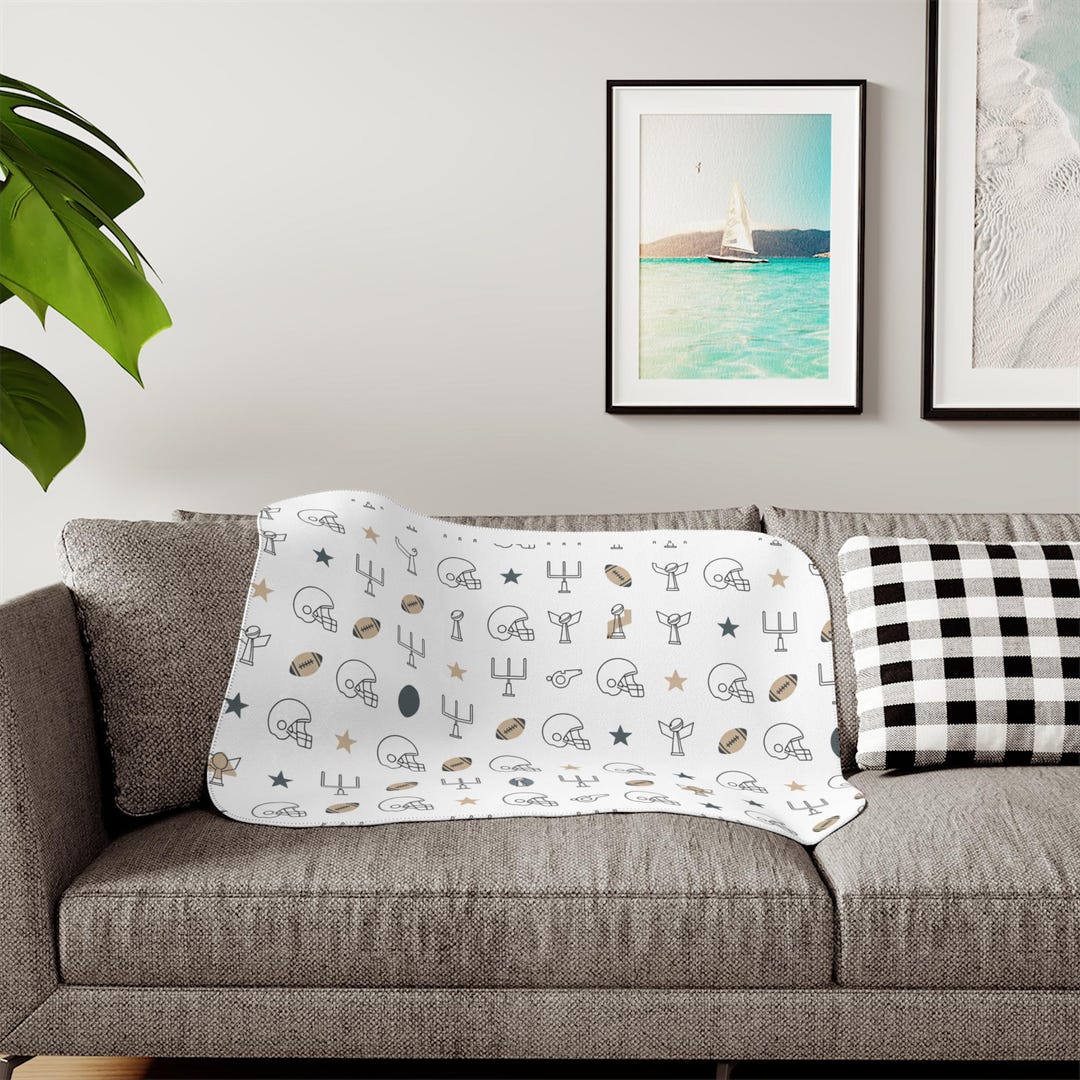 Minimal Nautical Icons Sherpa Blanket - Etsy