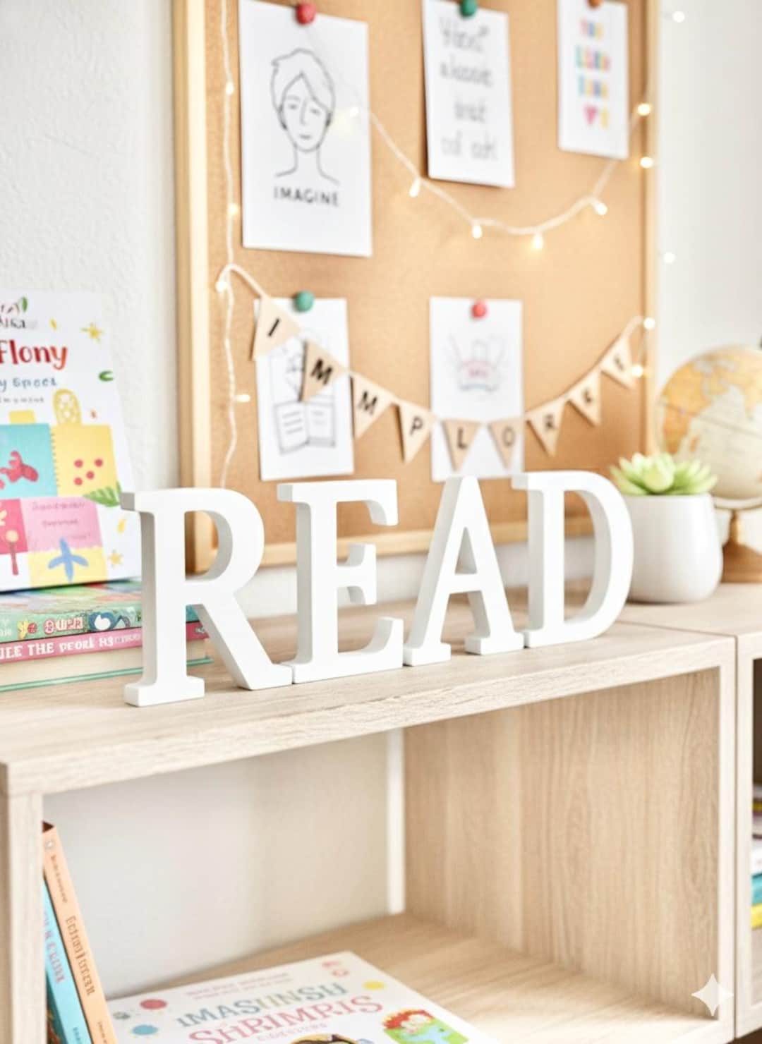White Wood Letters for Classroom Decor Free Standing Alphabet for ...