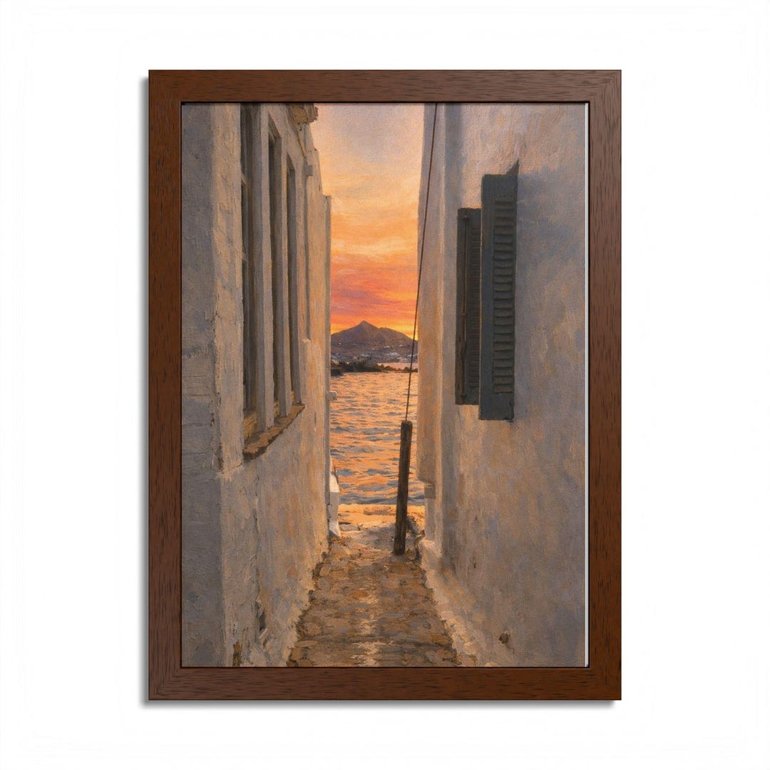 Sunset Alleyway Seascape Framed Poster - Etsy