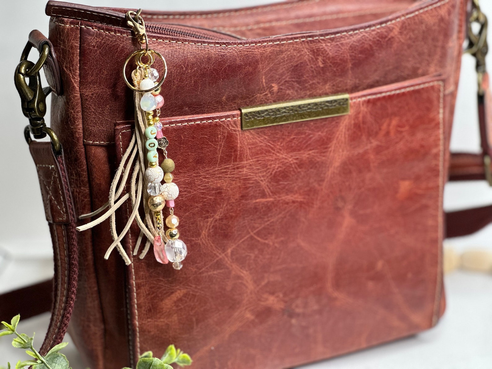 Custom Beaded Name Keychain: Personalized Purse Charm - Etsy