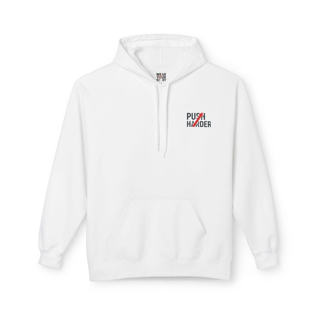 Push Harder Weightlifter Hoodie | Barbell Squat Gym Apparel - Etsy