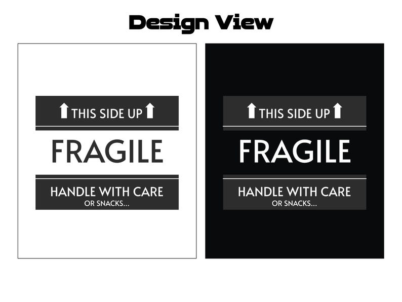 Fragile Handle With Care T-shirt - This Side up Funny Humor Tee ...