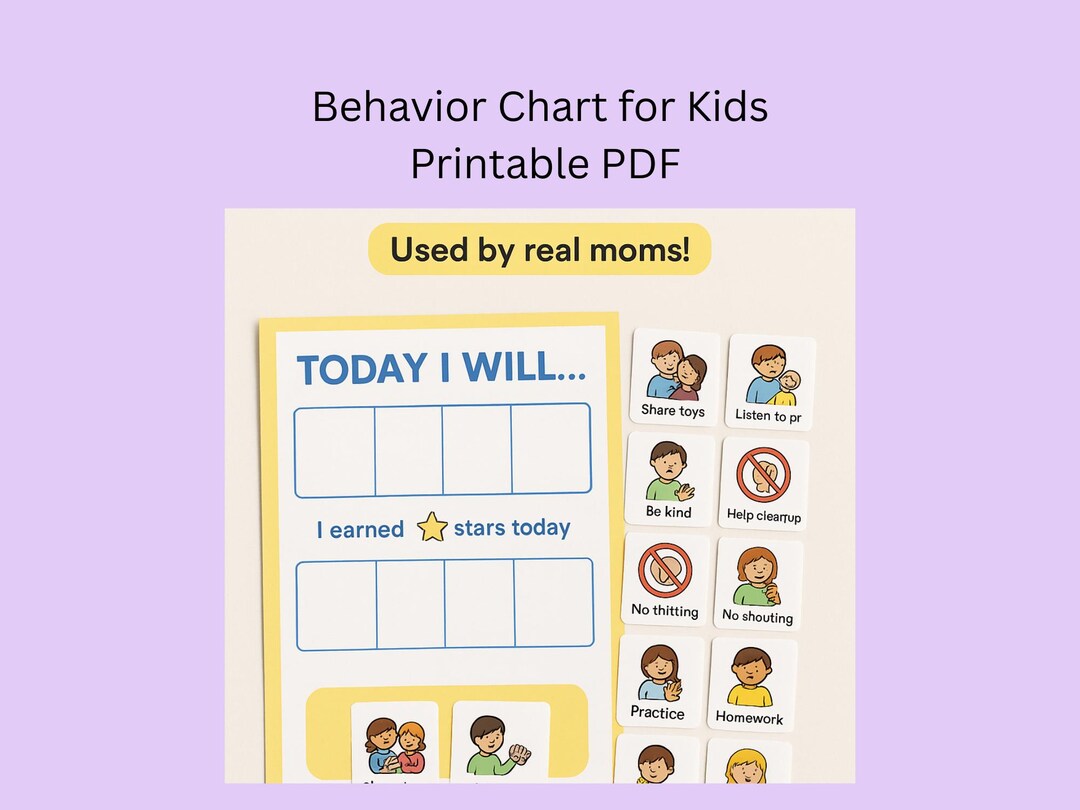 Autism Behavior Chart for Kids | Visual Behavior Tracker | Positive ...