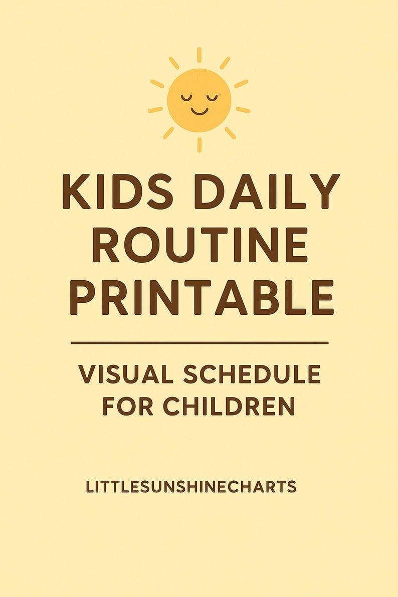 Kids Daily Routine - Etsy