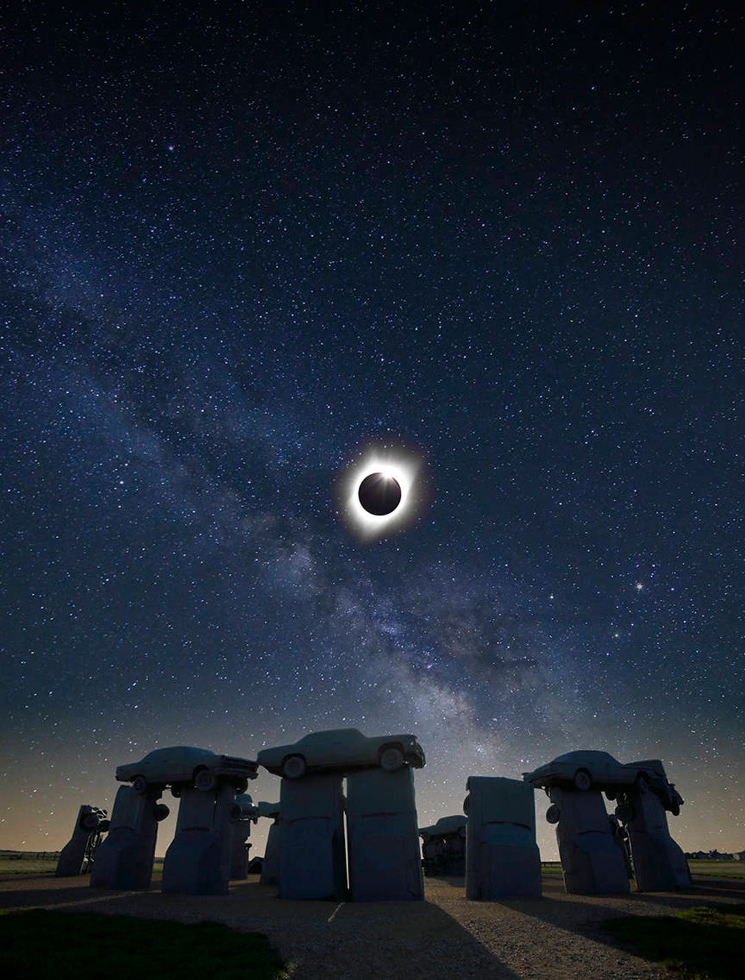 The 2017 Solar Eclipse Photographed Over Carhenge, Nebraska - Etsy