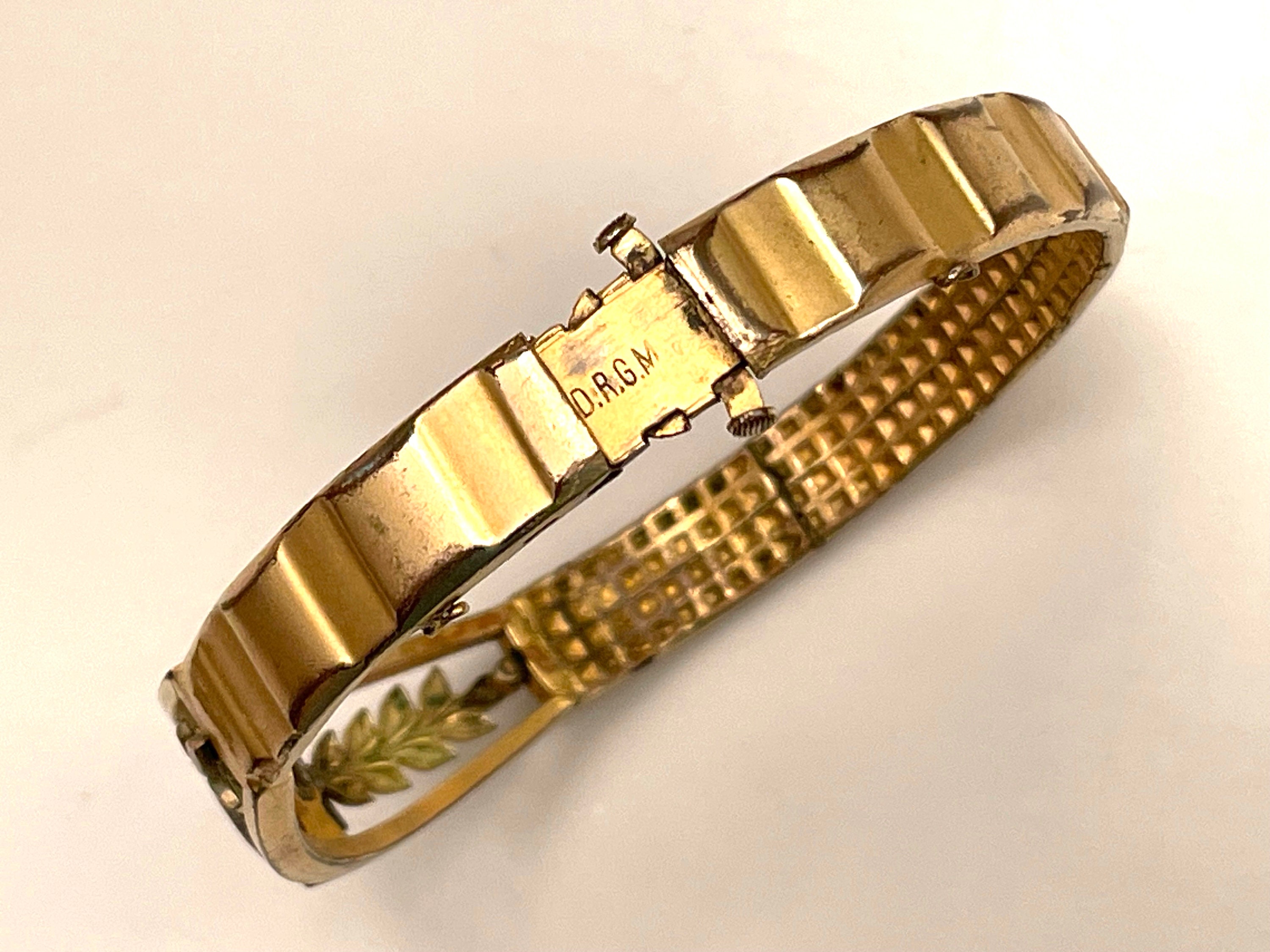 WWI German Iron Cross Bracelet, 1914, Gold Plated Artillery Shell ...