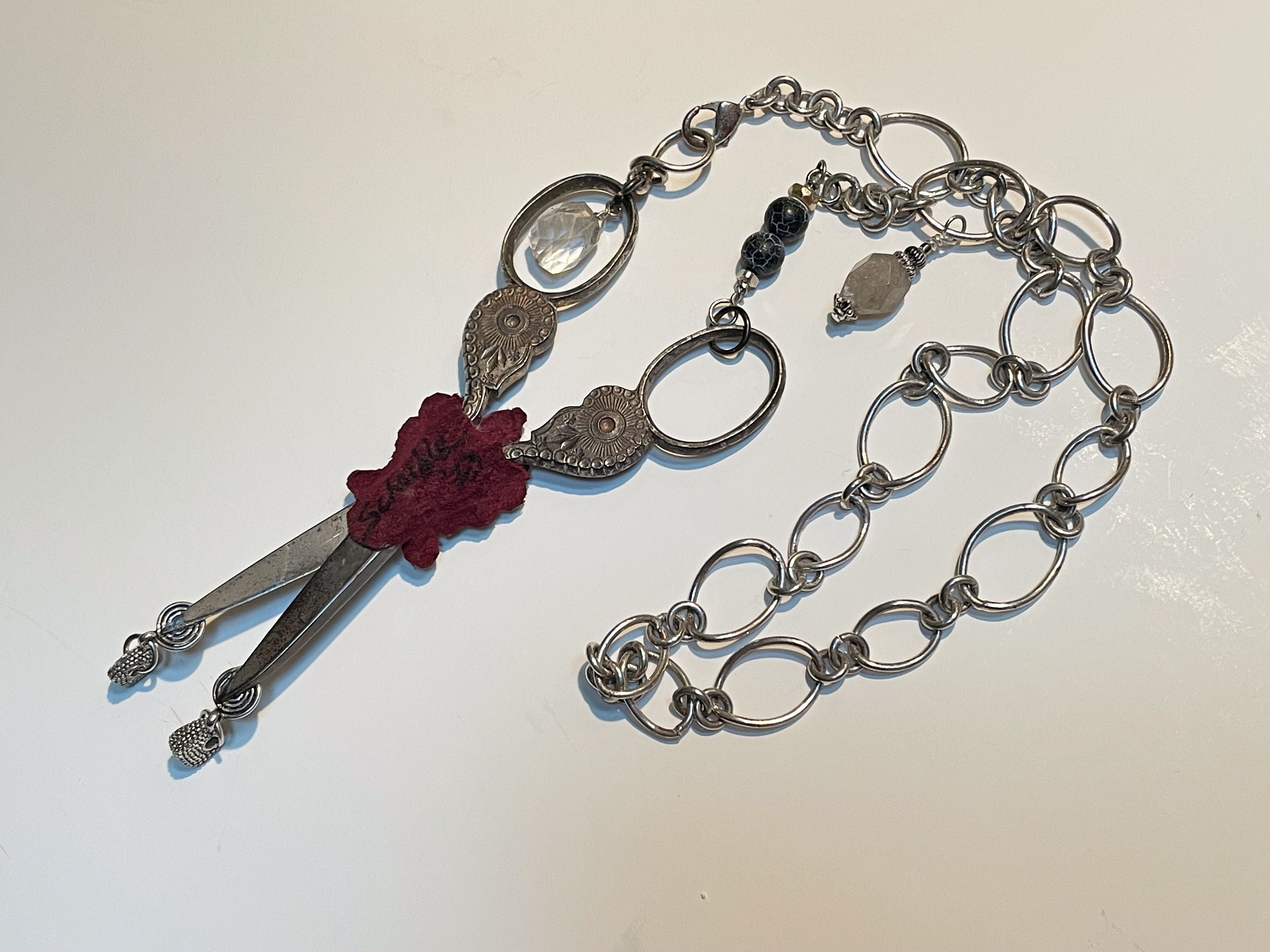 Antique Scissors Pendant Necklace, Narrative Jewelry, Collectible ...