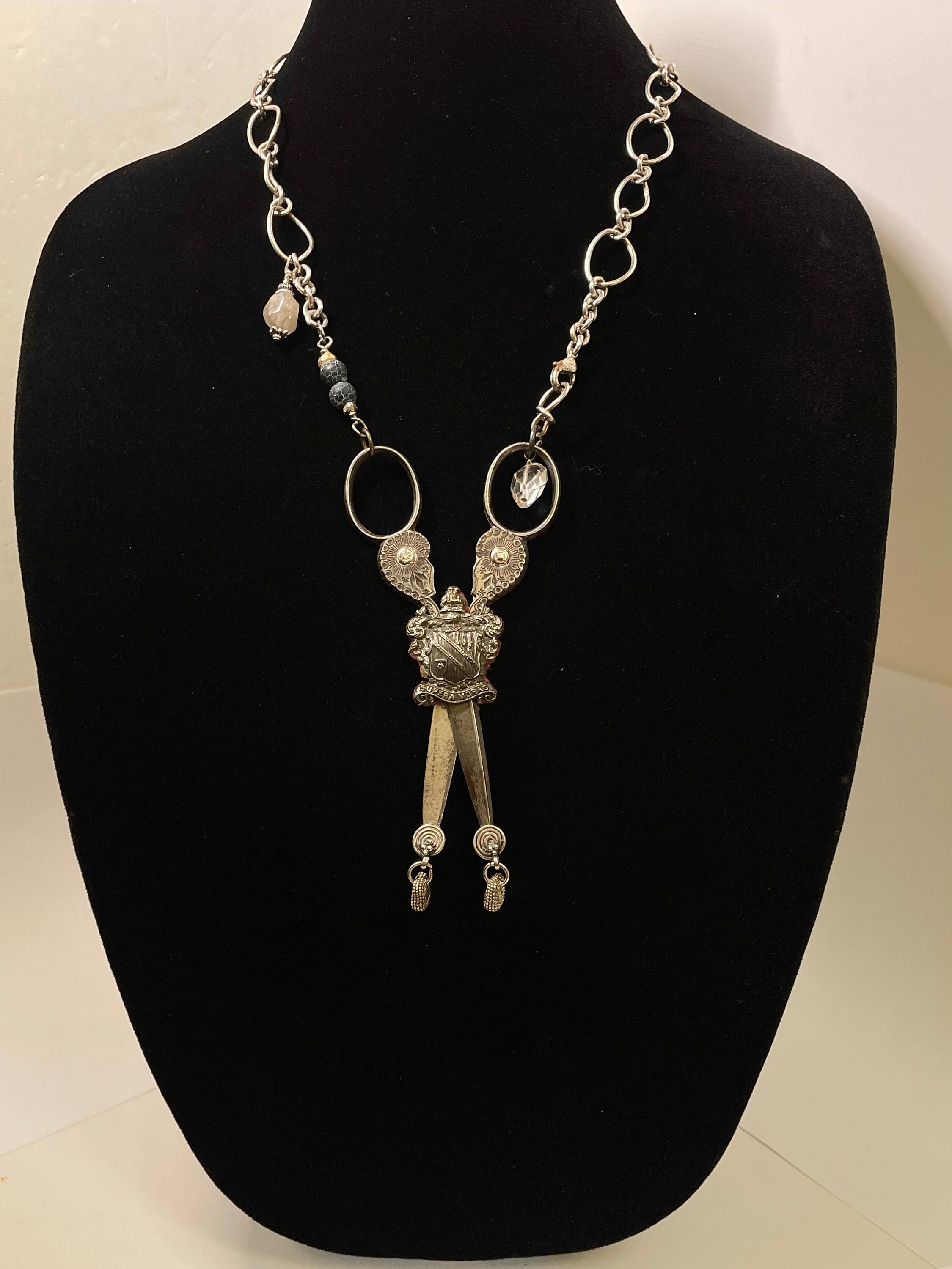 Antique Scissors Pendant Necklace, Narrative Jewelry, Collectible ...