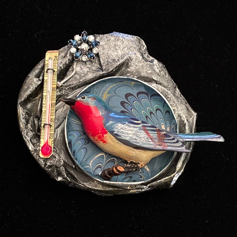 Bluebird Brooch - Etsy