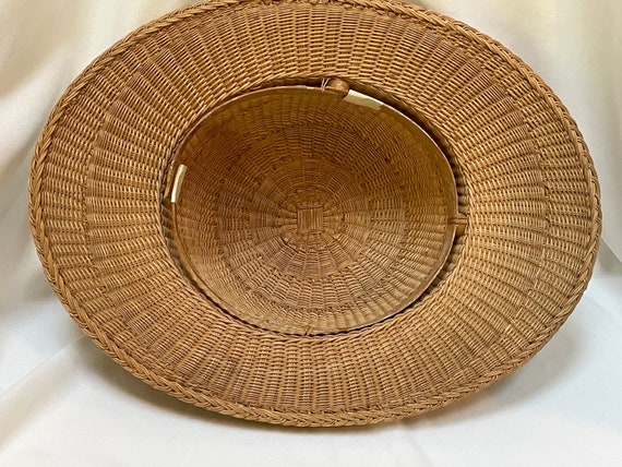 Handmade Wicker safari helmet, vintage 1940s, hand wo… - Gem