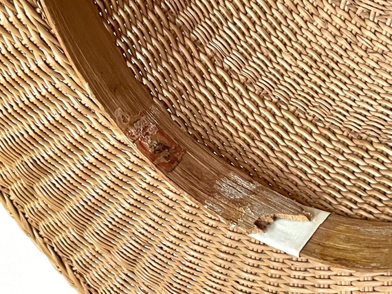 Handmade Wicker safari helmet, vintage 1940s, hand wo… - Gem