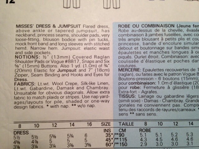 Vogue 1840 Carol Horn Rare Pattern Jumpsuit Modest Dress Vintage 80s ...