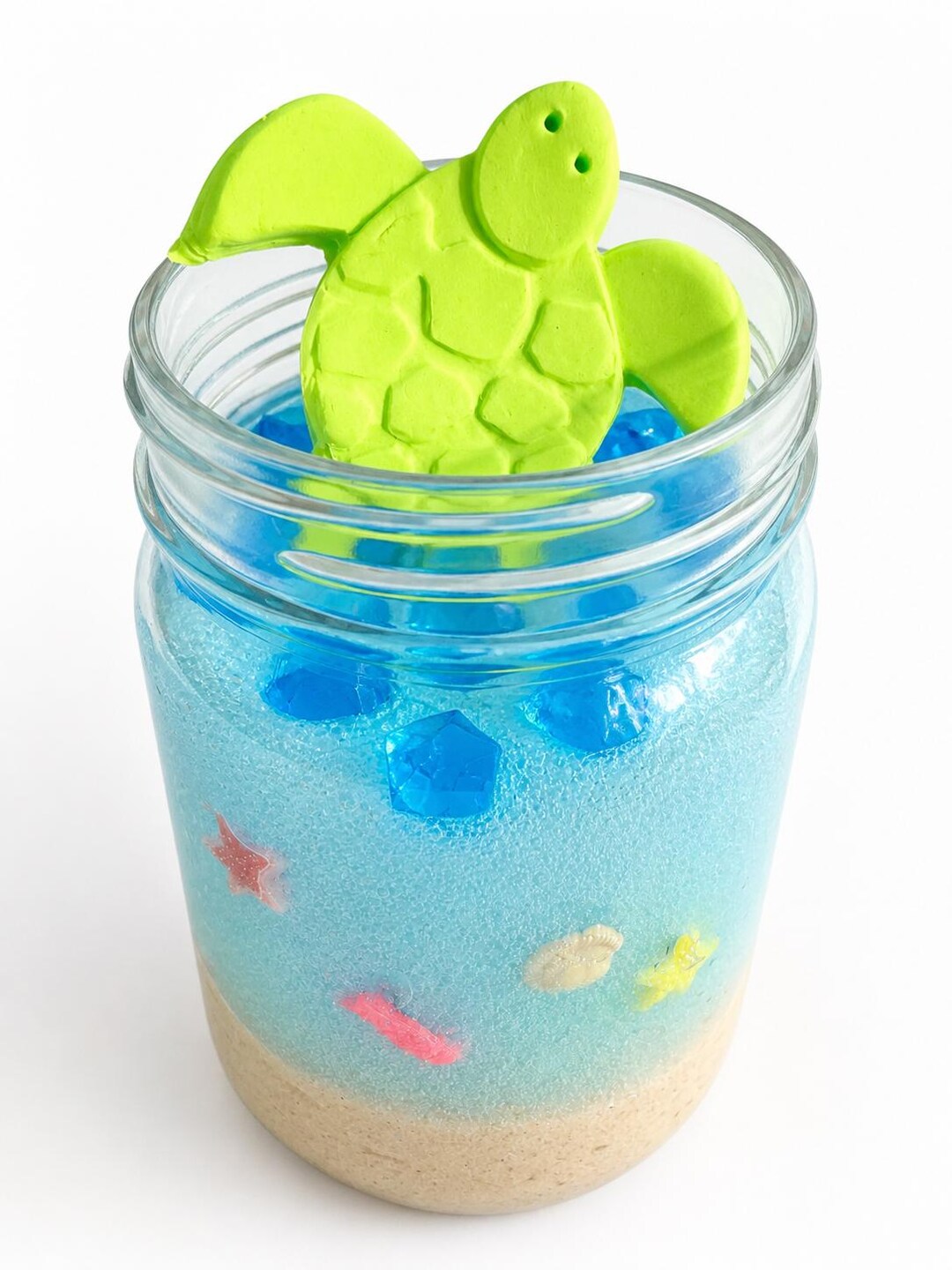 Ocean Clay Slime Kit | Beach Sand & Clear Slime | Sea Life Theme | 10oz ...