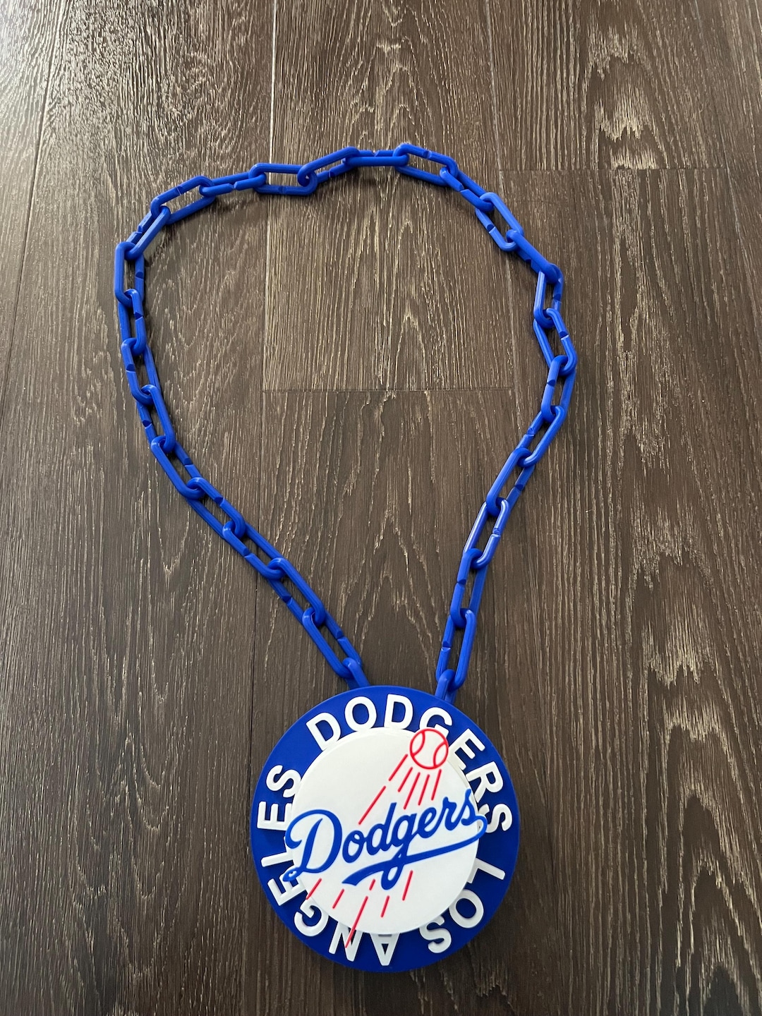 LA Dodgers Spinner Chain Necklace | Oversized Swag Fan Gear - Etsy