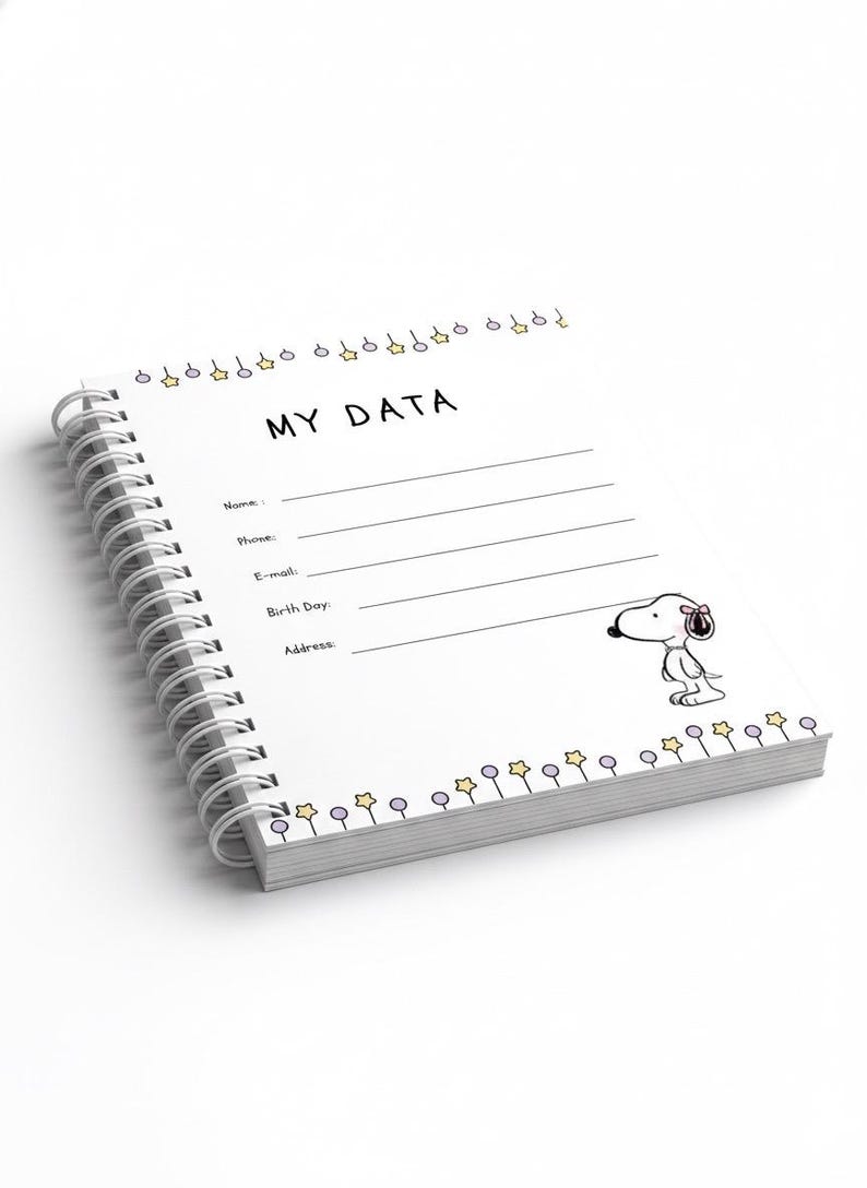 Snoopy Inspired Undated Planner |monthly & Daily Layout Cute Organizer ...