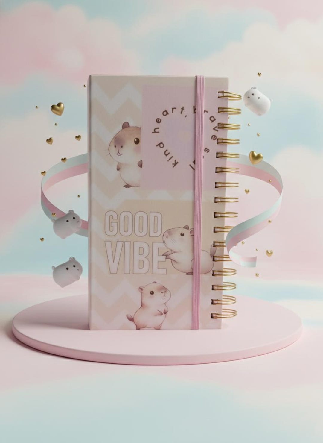 Slim Cute Capybara Planner | 2-in-1 Notebook & Tear-off Pad | 4.3×8.3 ...