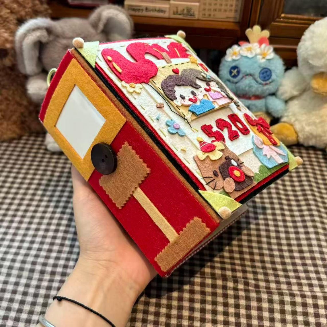 Handmade Valentine's Day Felt Photo Album: Pastel Scrapbook Anniversary ...