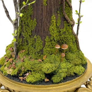 Handmade Forest Scene in Glass Cloche With Vintage Metal Base - Etsy