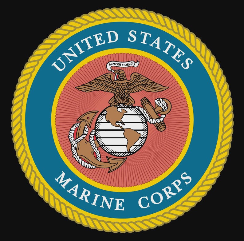 6 US Military Logos Digital Files – Army, Navy, Air Force, Marine Corps ...