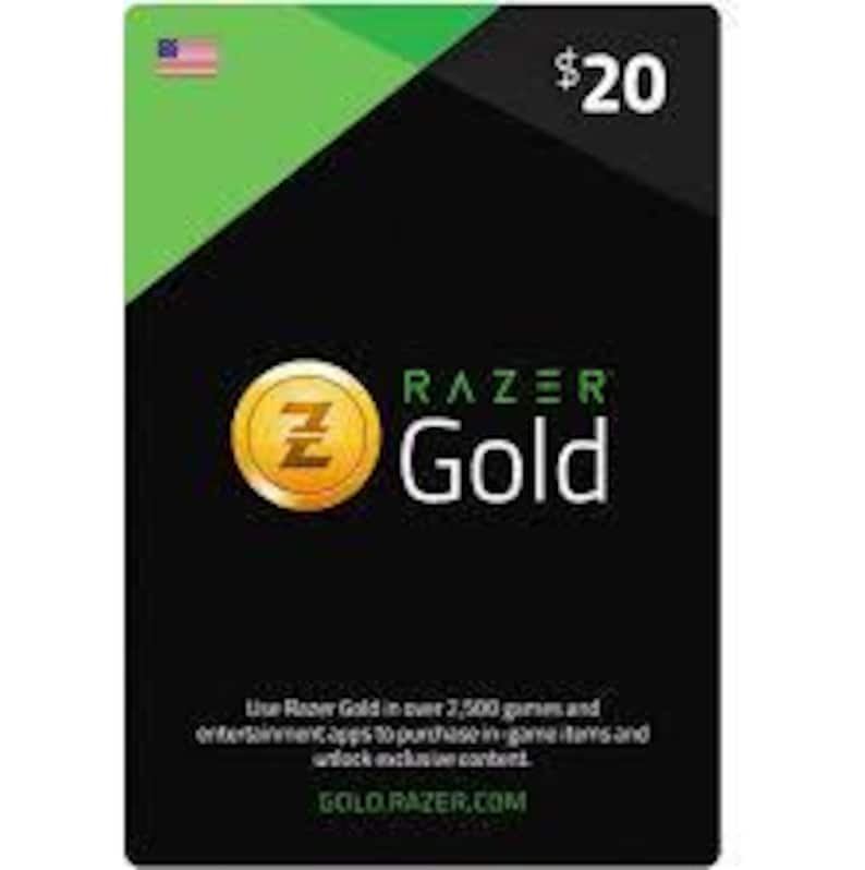 Razer Gold Gift Card USD 20 Redeem Card - UNITED STATES - Digital Code ...