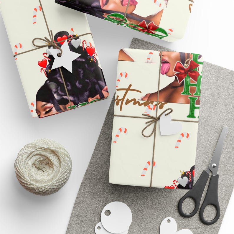 Megan Thee Stallion & Cardi B Christmas Wrapping Paper | Merry ...