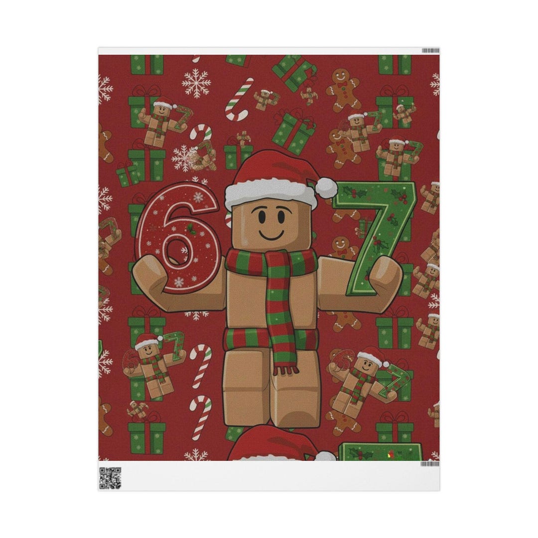Gingerbread Roblox Character Wrapping Paper - Etsy