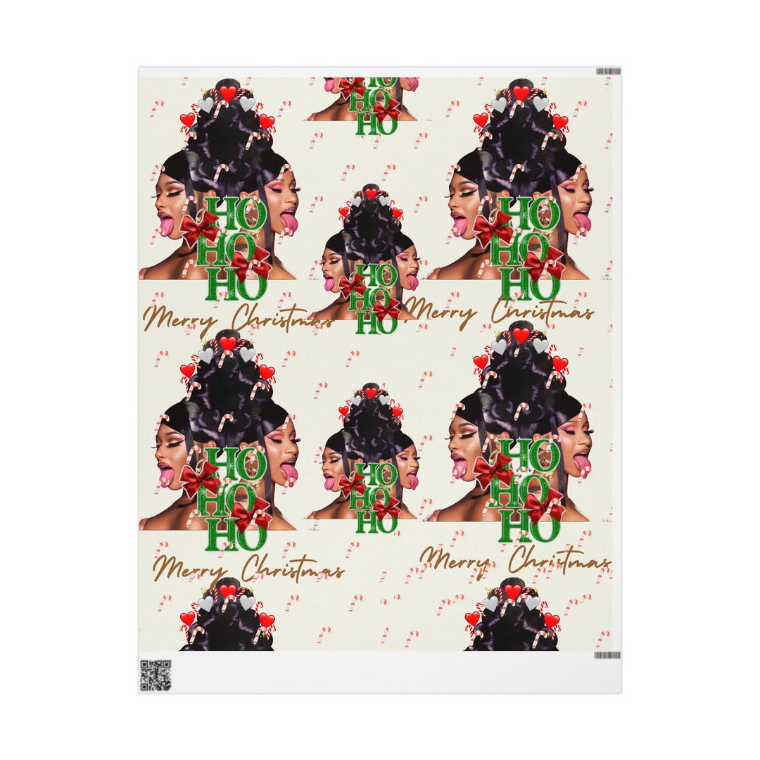 Megan Thee Stallion & Cardi B Christmas Wrapping Paper | Merry ...