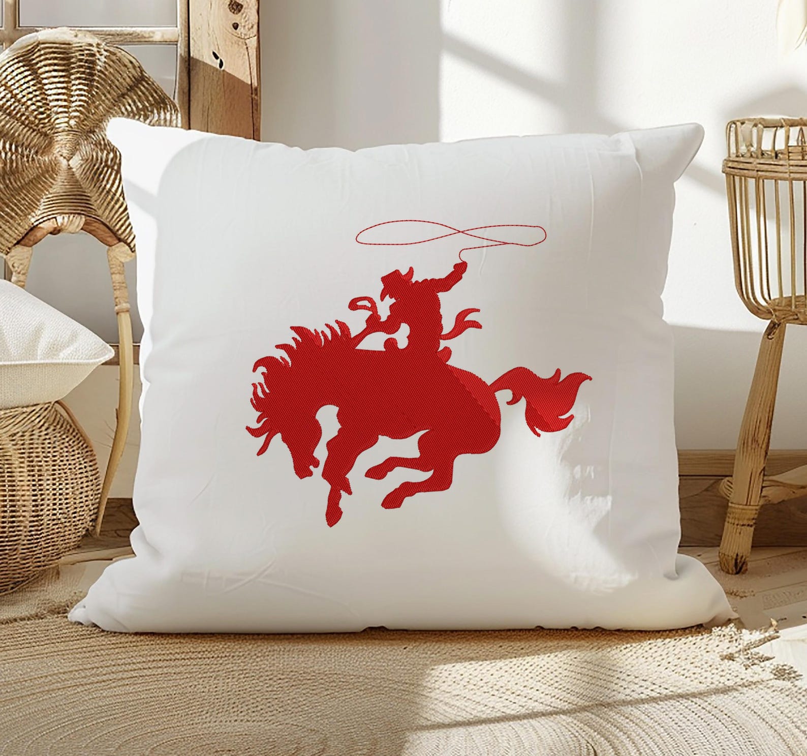 Cowboy on Horse Embroidery Design, Cowboy Silhouette, Machine ...