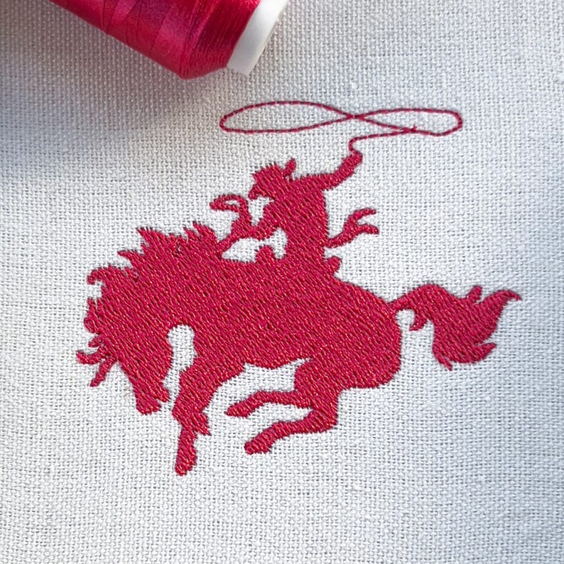 Cowboy on Horse Embroidery Design, Cowboy Silhouette, Machine ...