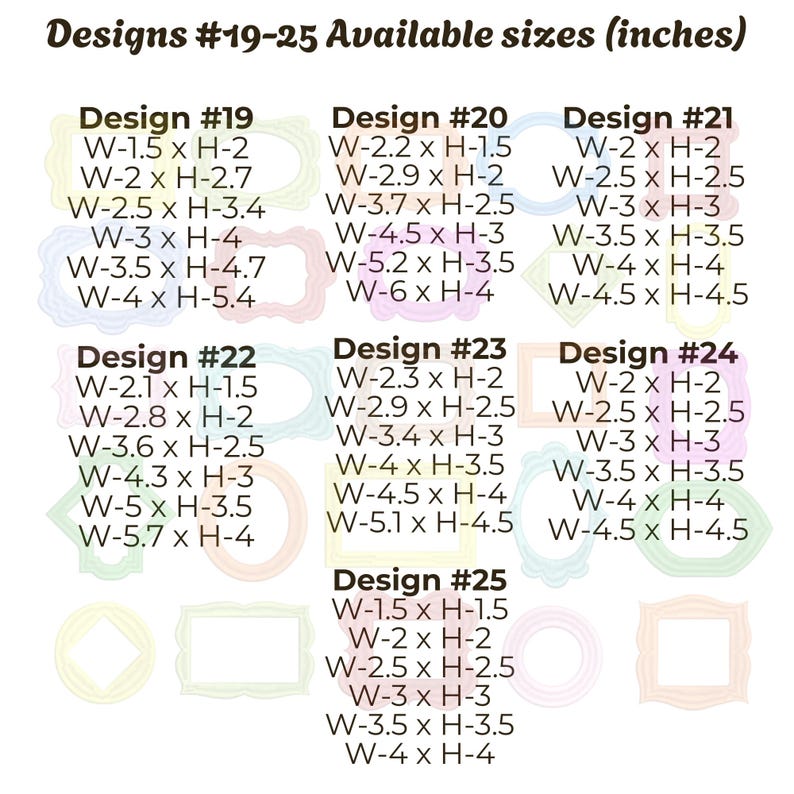 25 Shapes Machine Embroidery Designs, Shapes & Borders, Frames Design ...