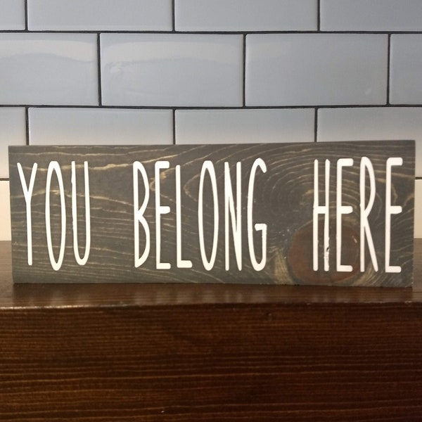Welcome Home You Belong Here Sign - Etsy