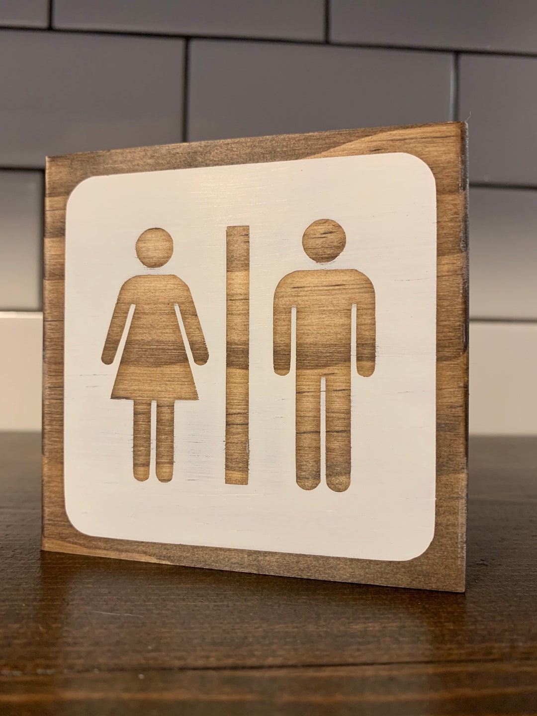 National Park Bathroom Map Symbol Wooden Sign - Etsy