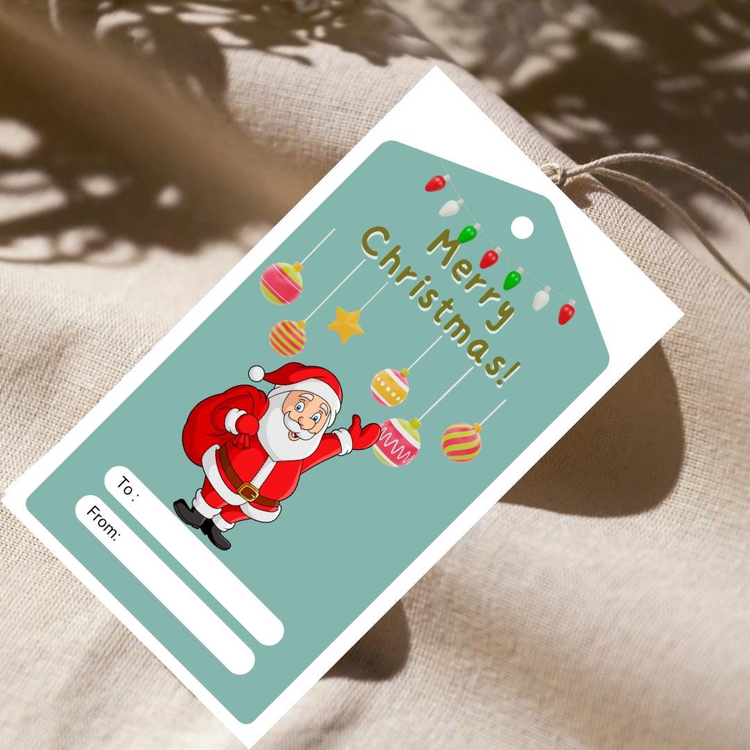 Editable Christmas Gift Tags | Printable Holiday Thank You Tags (PDF ...