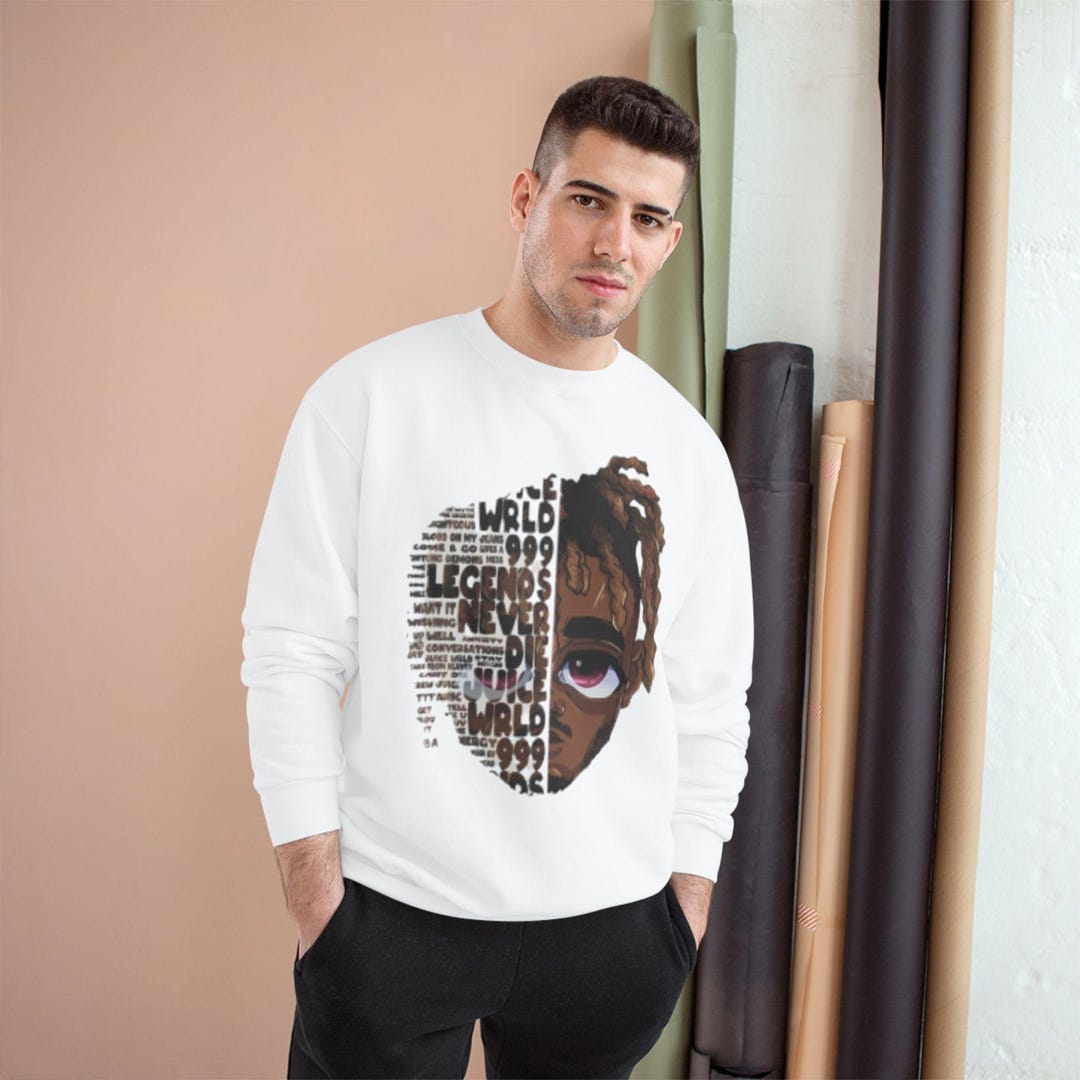 Half Face Typographic Portrait Sweatshirt | Rapper Dreadlocks Design - Etsy
