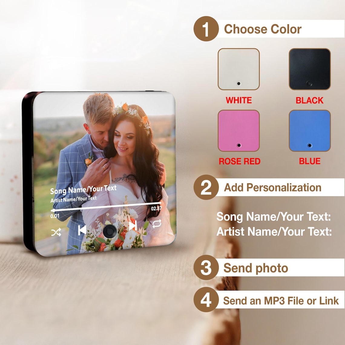 Custom Photo Magnet, Custom Photo and Music Refrigerator Magnet ...