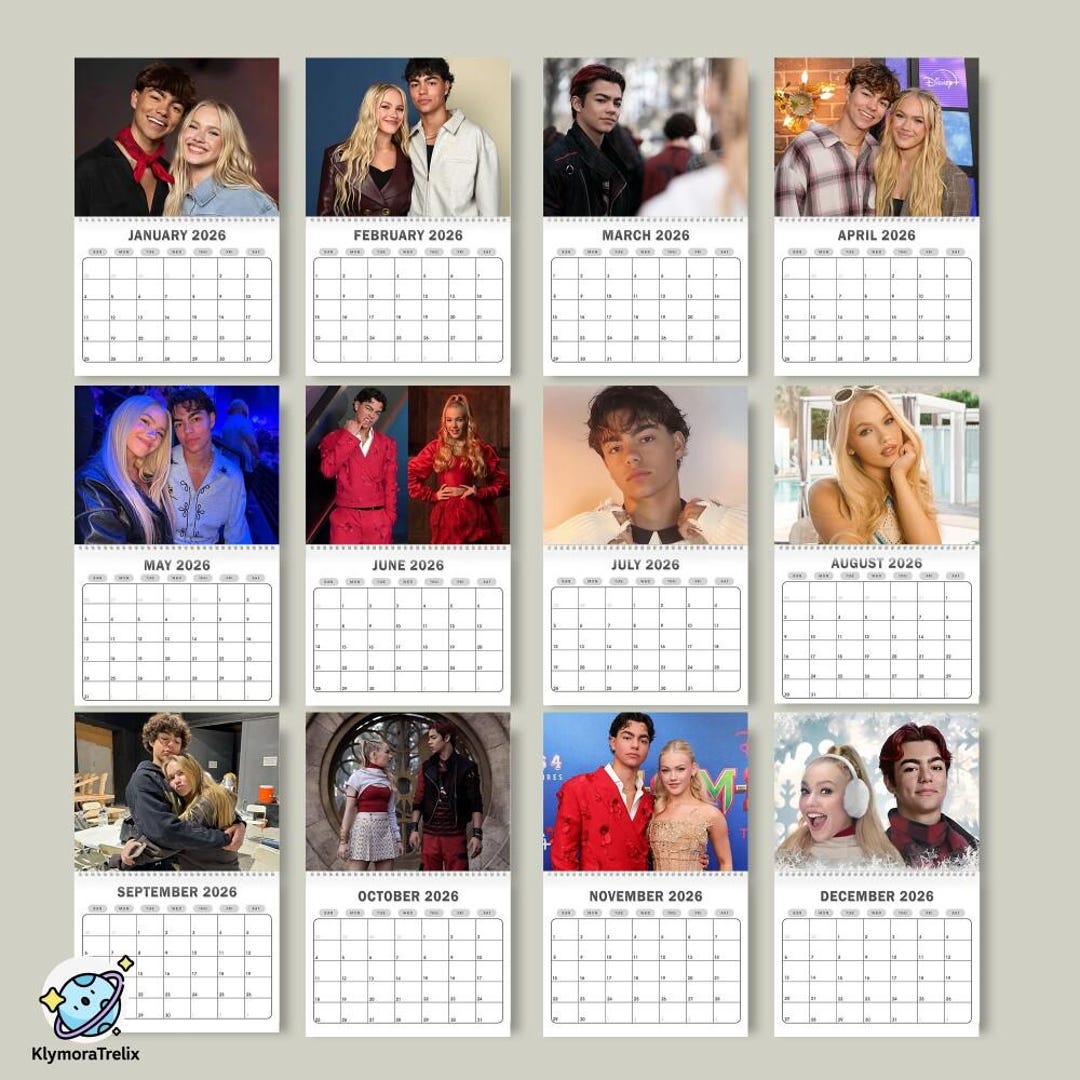 Freya Skye Malachi Barton Wall Calendar, Descendants World Tour ...