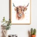 Highland Cow Print, Canvas, Poster, Farmhouse Decor, Farmhouse Wall Art ...
