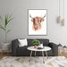 Highland Cow Print, Canvas, Poster, Farmhouse Decor, Farmhouse Wall Art ...