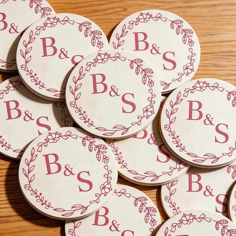 Custom Paper Coasters, Personalized Logo Barware, Wedding Business ...