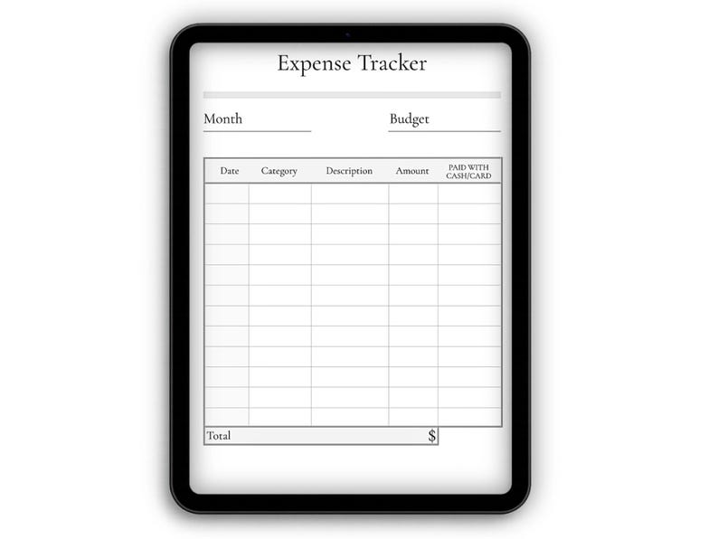 Expense Tracker Printable Freebie, Budget Tracker PDF, Expense Log ...