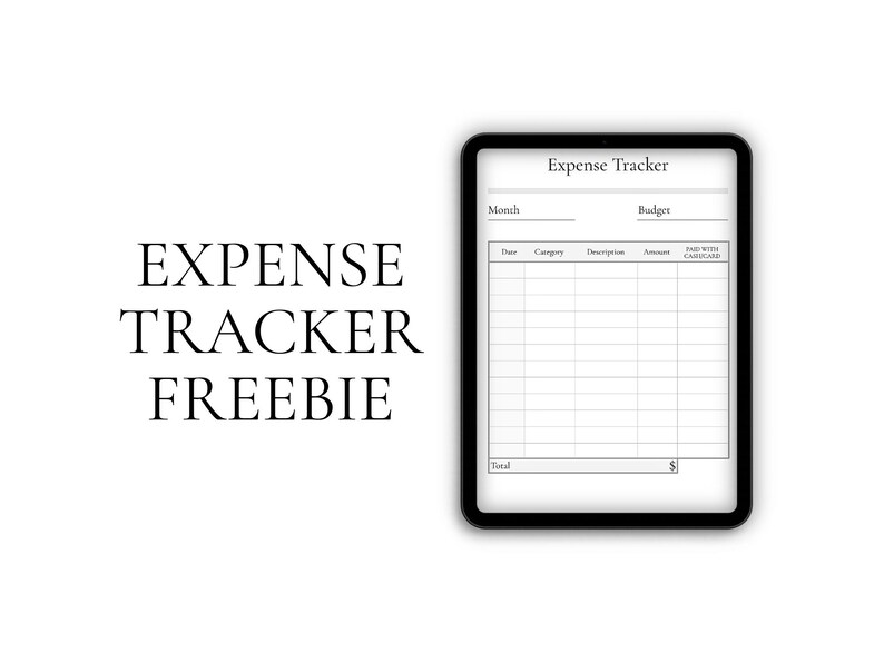 Expense Tracker Printable Freebie, Budget Tracker PDF, Expense Log ...