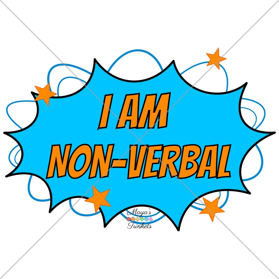 I Am Non-verbal Comic Burst Digital PNG Download - Etsy