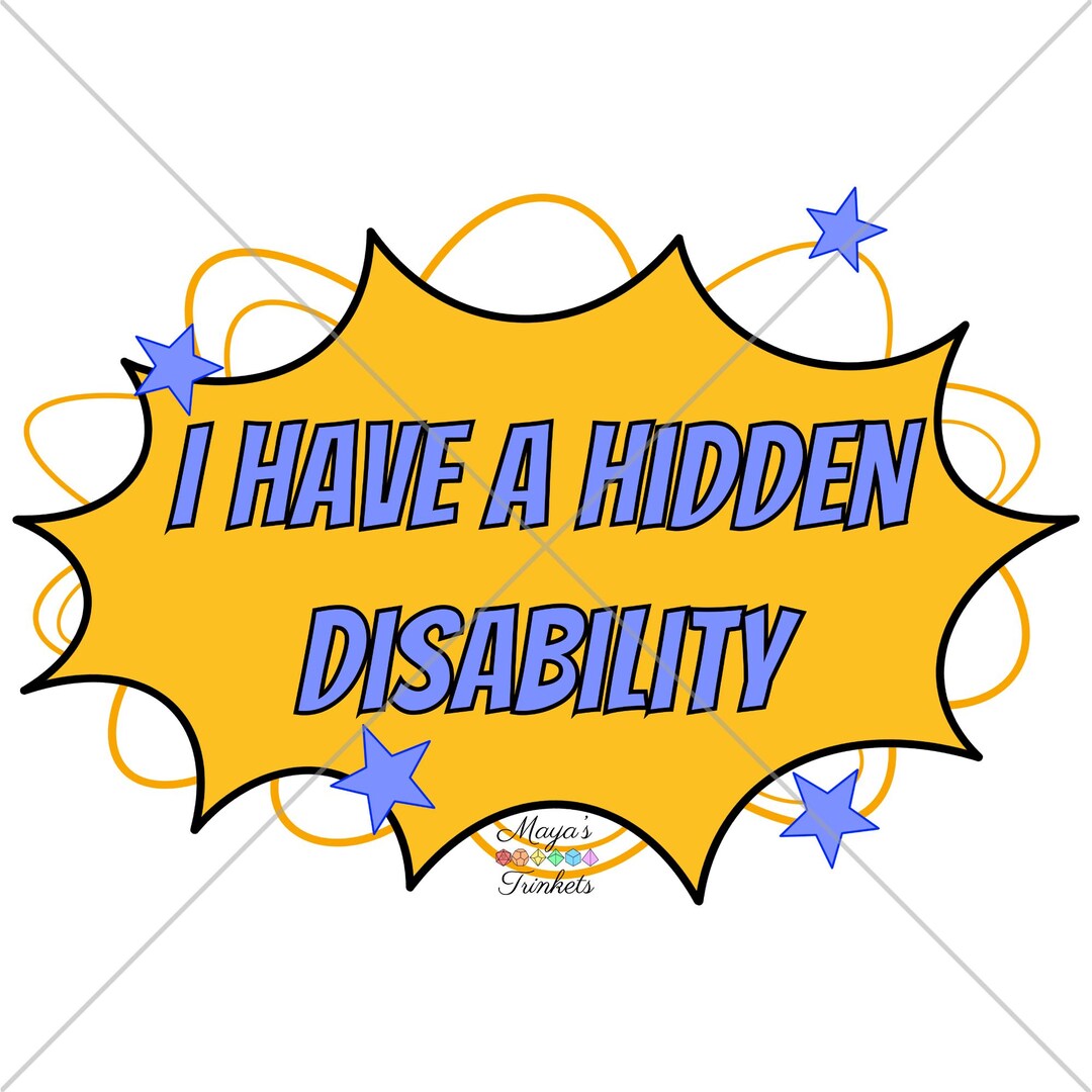 Hidden Disability Comic Burst Digital PNG Download - Etsy