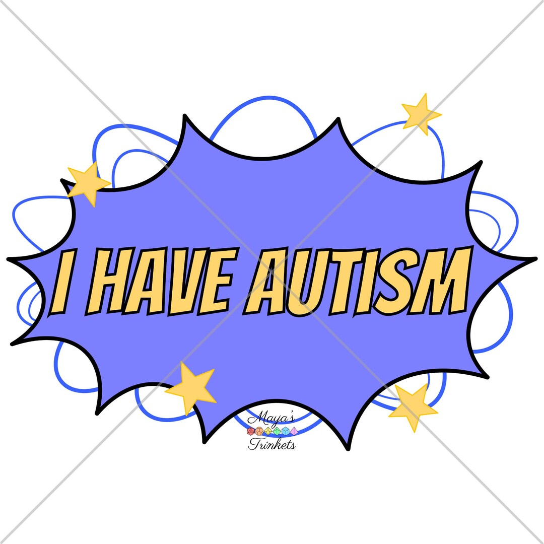 I Have Autism Comic Burst Digital PNG Download - Etsy