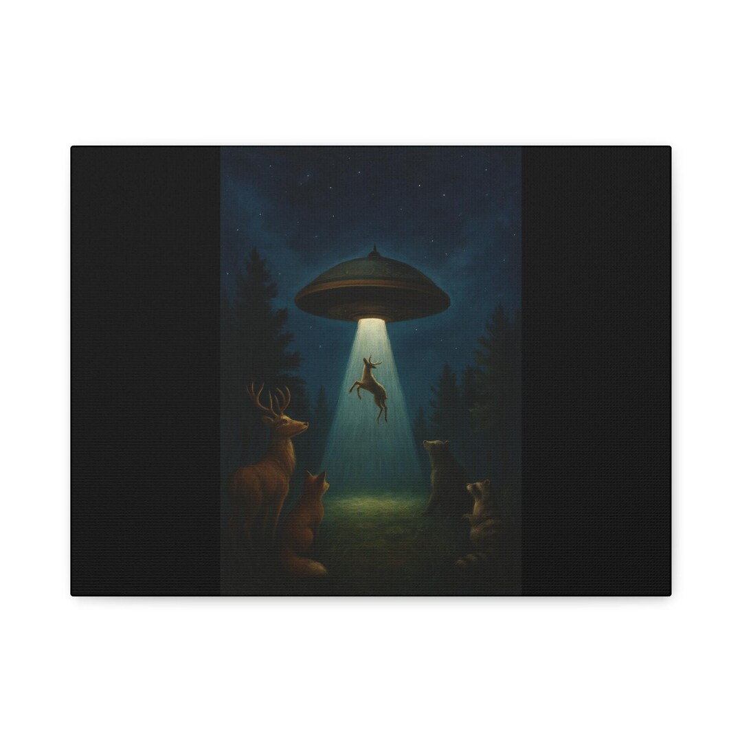 Forest Animals Abduction Canvas - Etsy