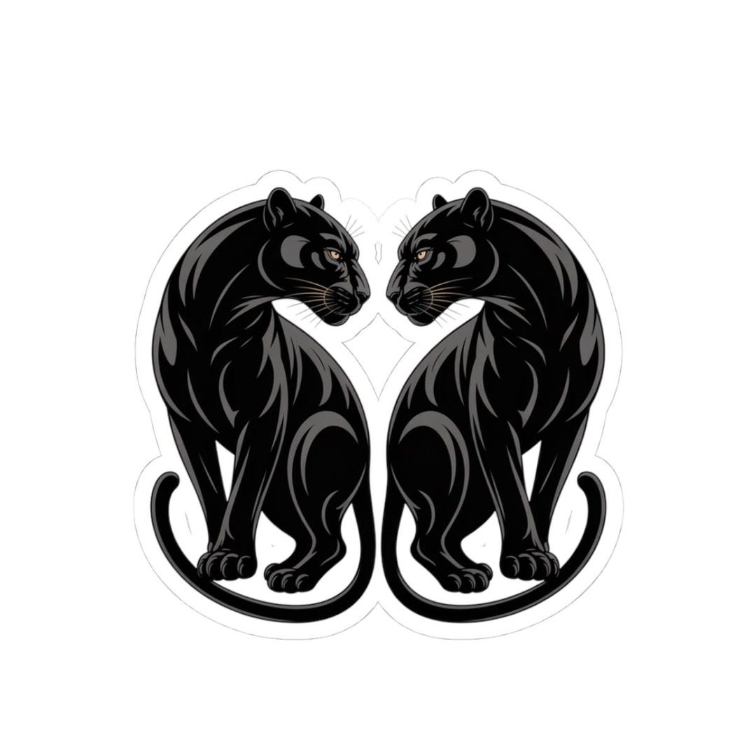 Black Panther Duo Sticker | - Etsy